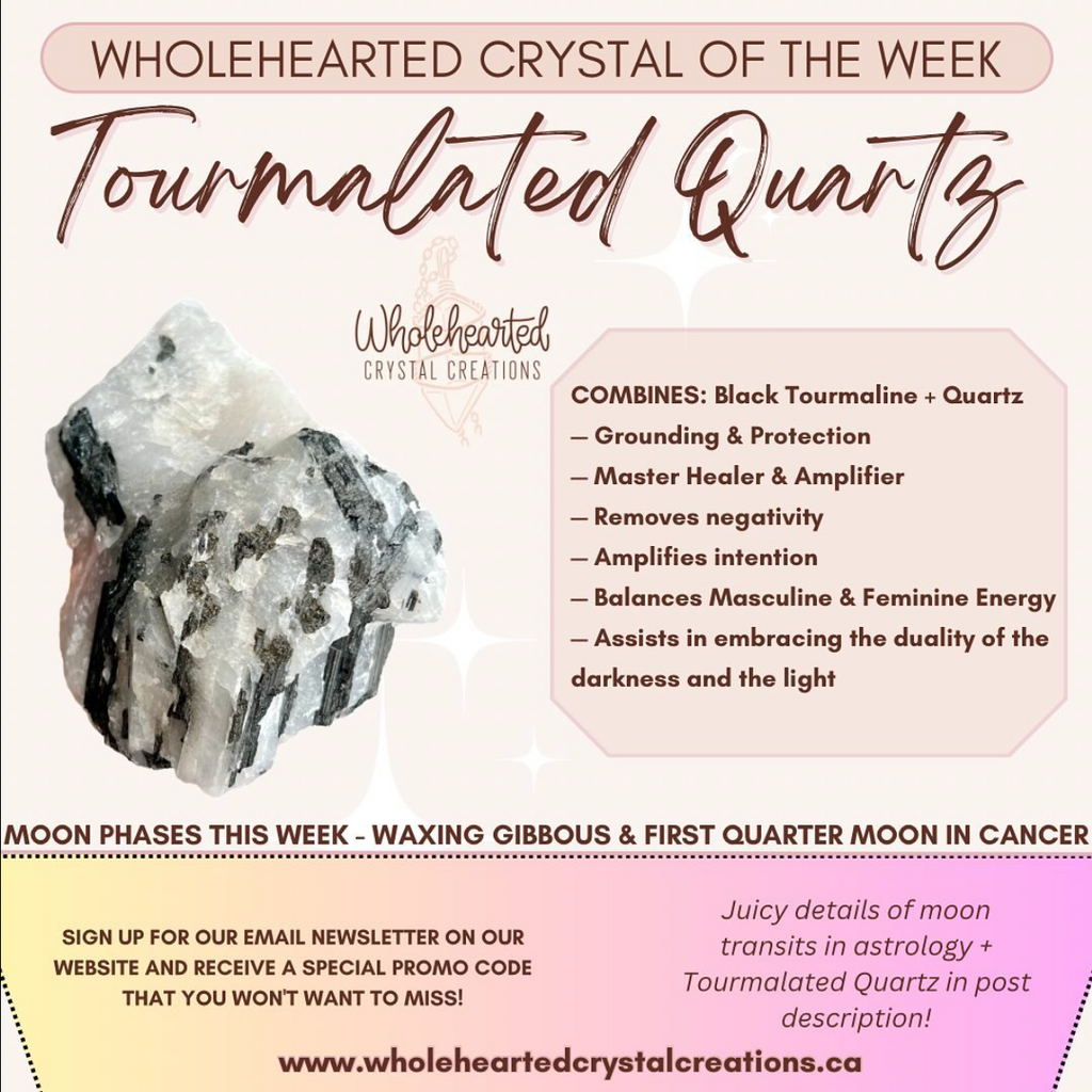 Tourmalated Quartz - Crystal of the Week – Wholehearted Crystal Creations